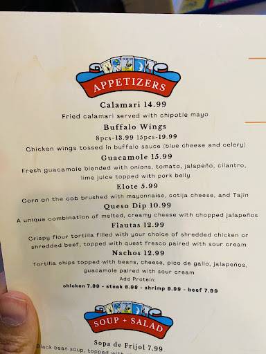 Menu at Loteria Mexican Restaurant, Southington, Meriden-Waterbury Turnpike