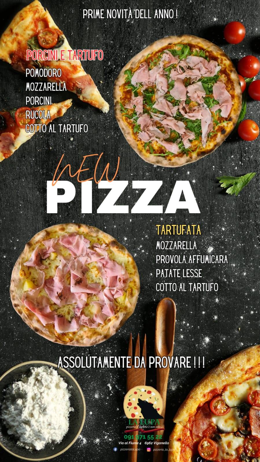 Menu da La Lupa, Lugano