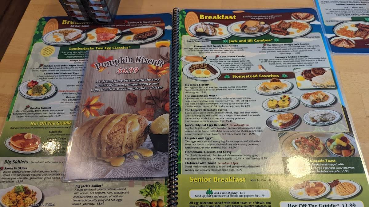 Menu at Lumberjacks Restaurant - North Las Vegas, North Las Vegas