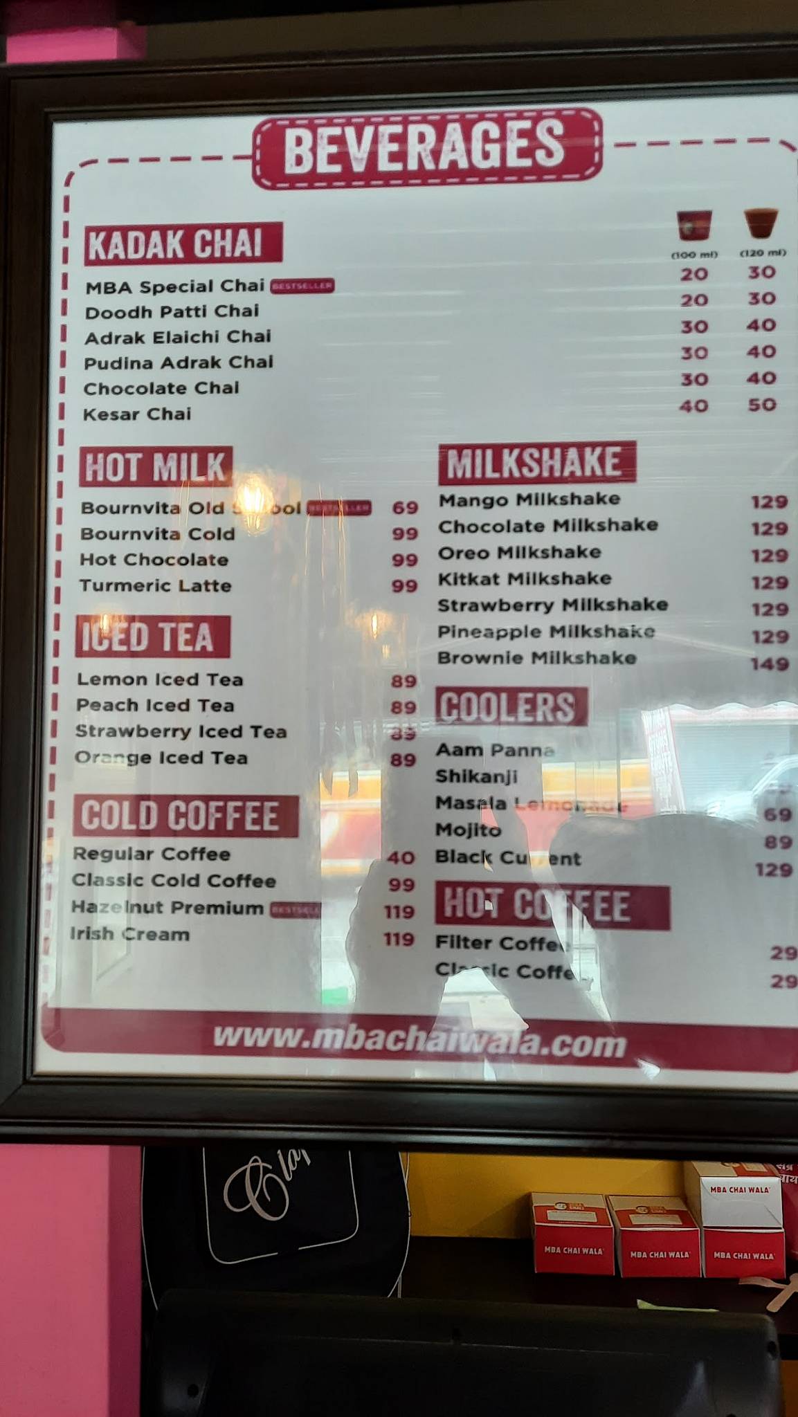 Menu at MBA CHAI WALA, Palampur