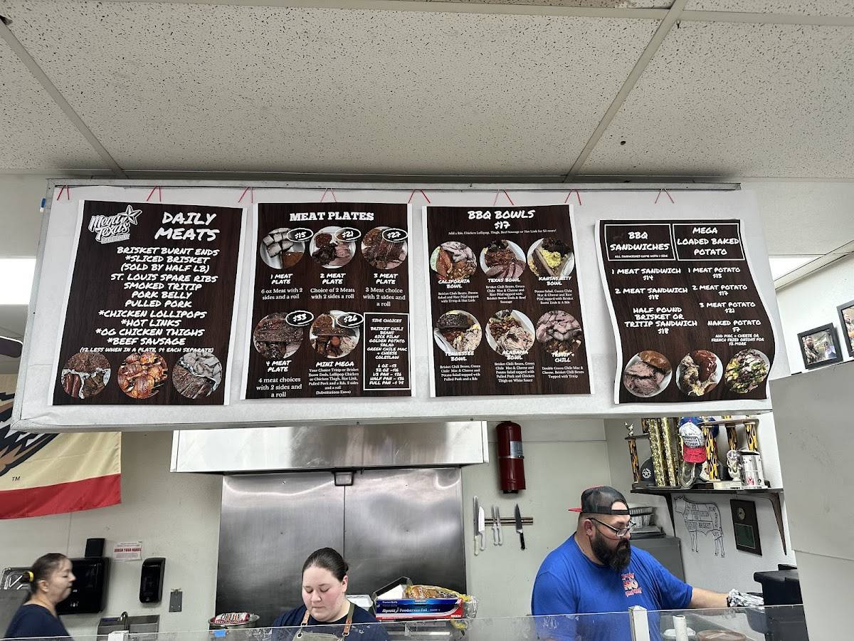 Menu at MEGA Texas Barbeque, Fresno, E Butler Ave