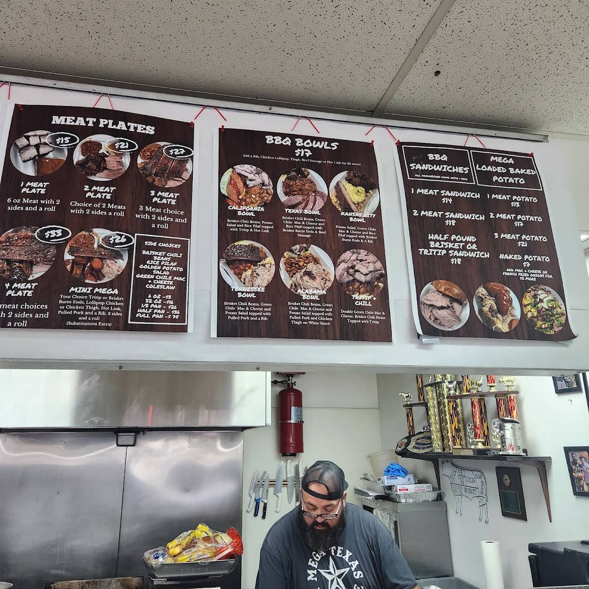 Menu at MEGA Texas Barbeque, Fresno, E Butler Ave