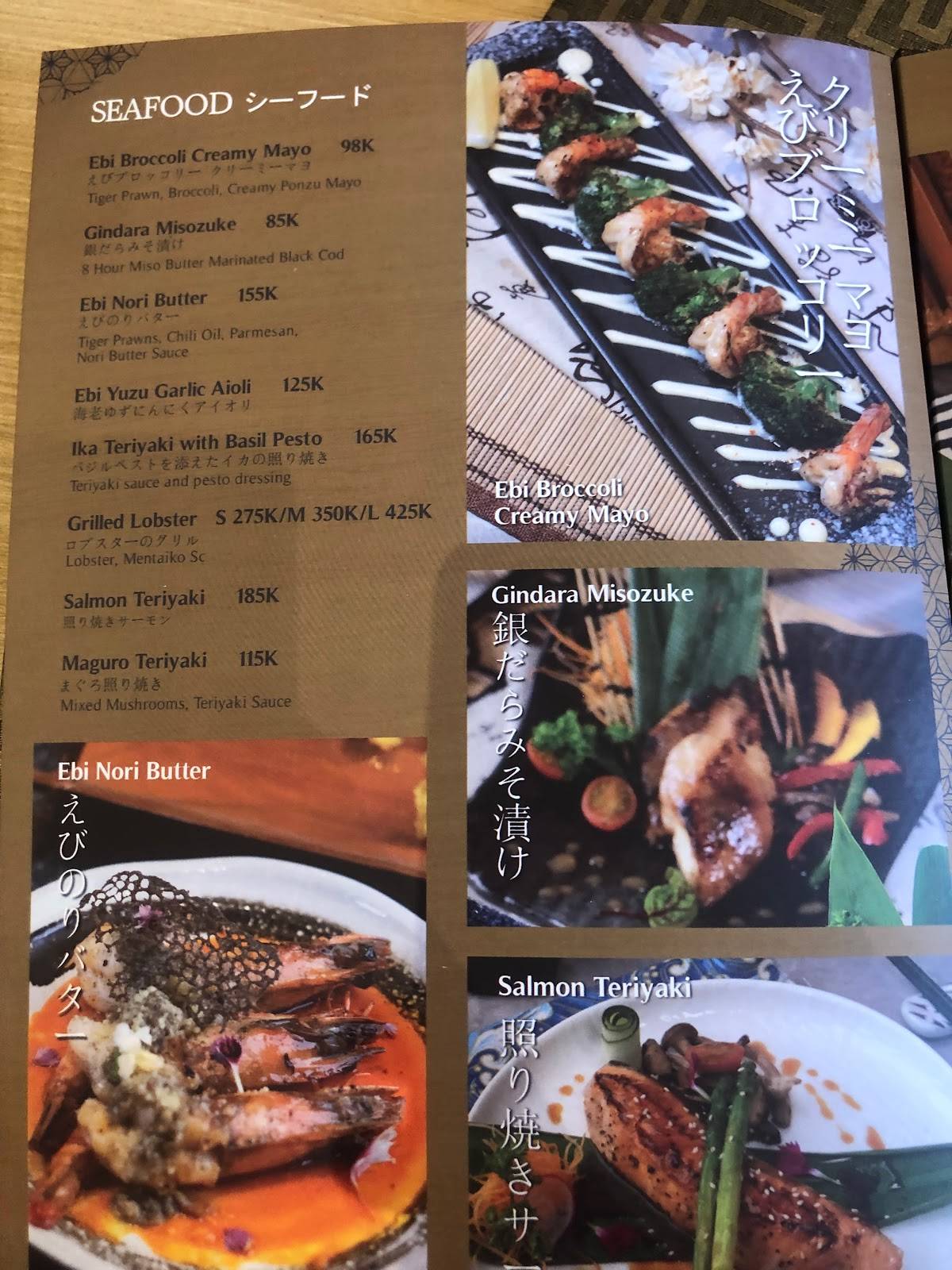Menu at MEIJI Sushi - Teppanyaki - Grill restaurant, Makassar
