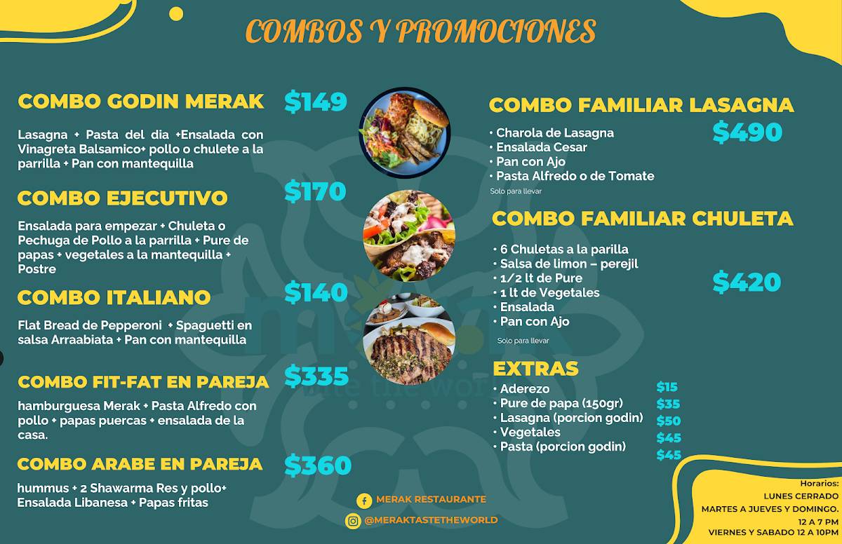Carta de MERAK Restaurante, Apodaca