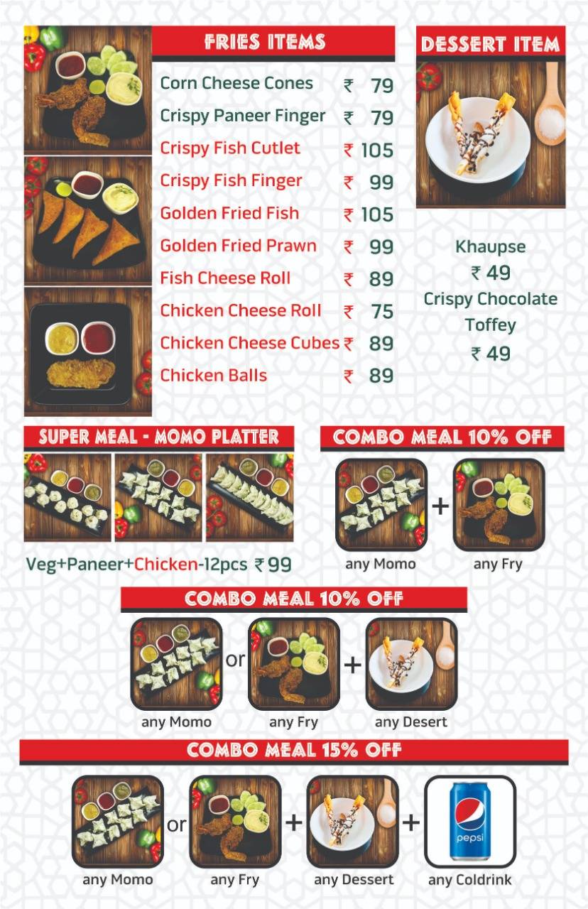 Menu at MO-FRIES - Authentic Momos & Fries, Kolkata