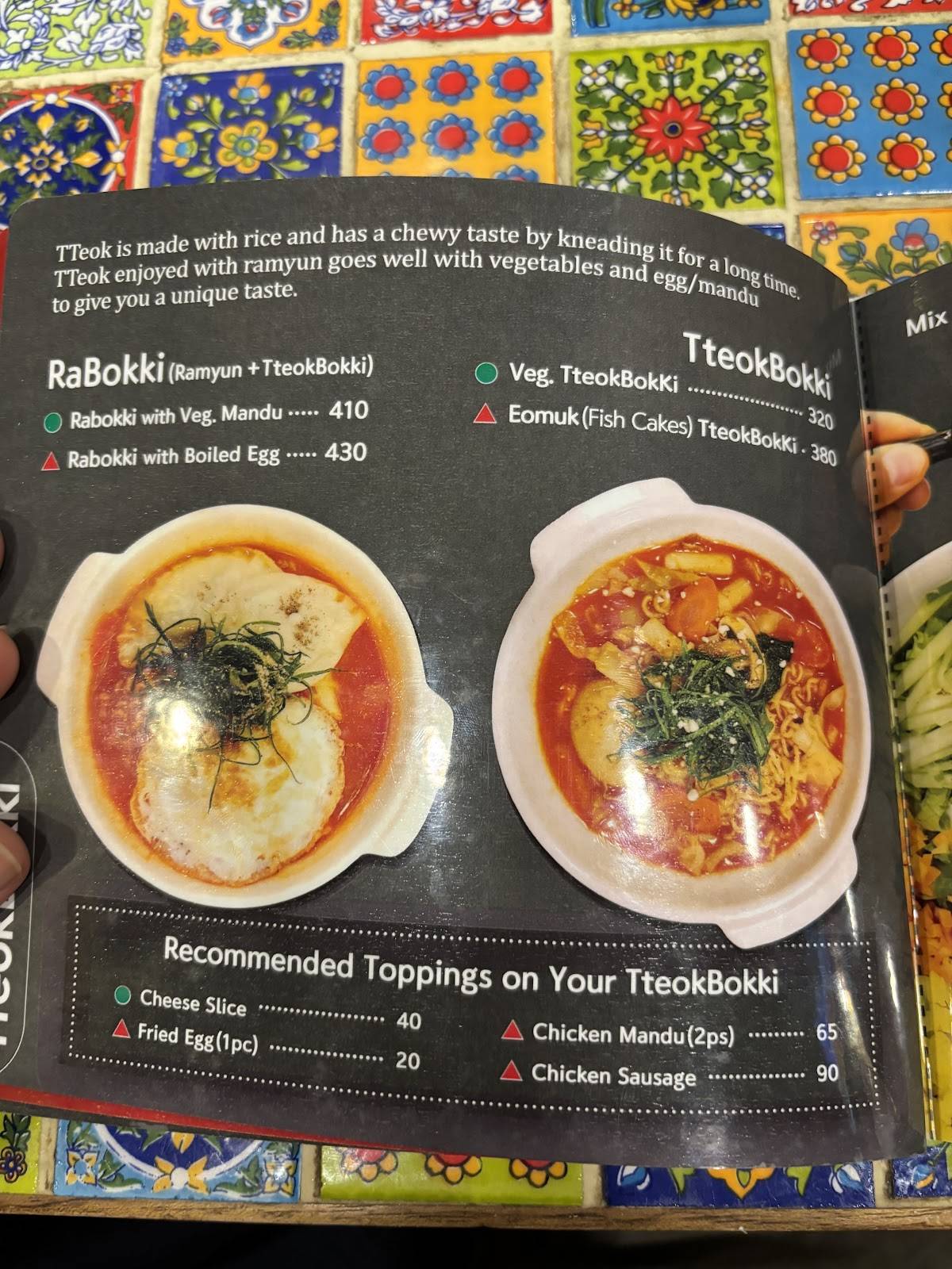 Menu at MR. K RAMYUN CAFE, New Delhi, Shop.5