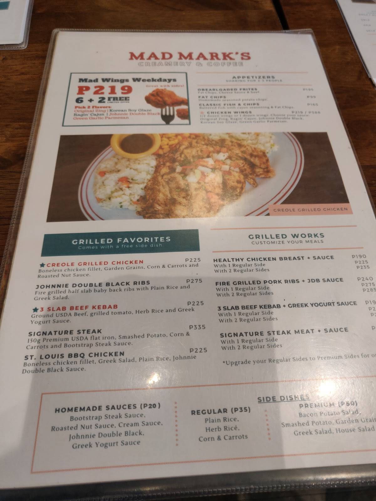 Menu at Mad Mark's Creamery UPTown Center Katipunan Avenue restaurant ...