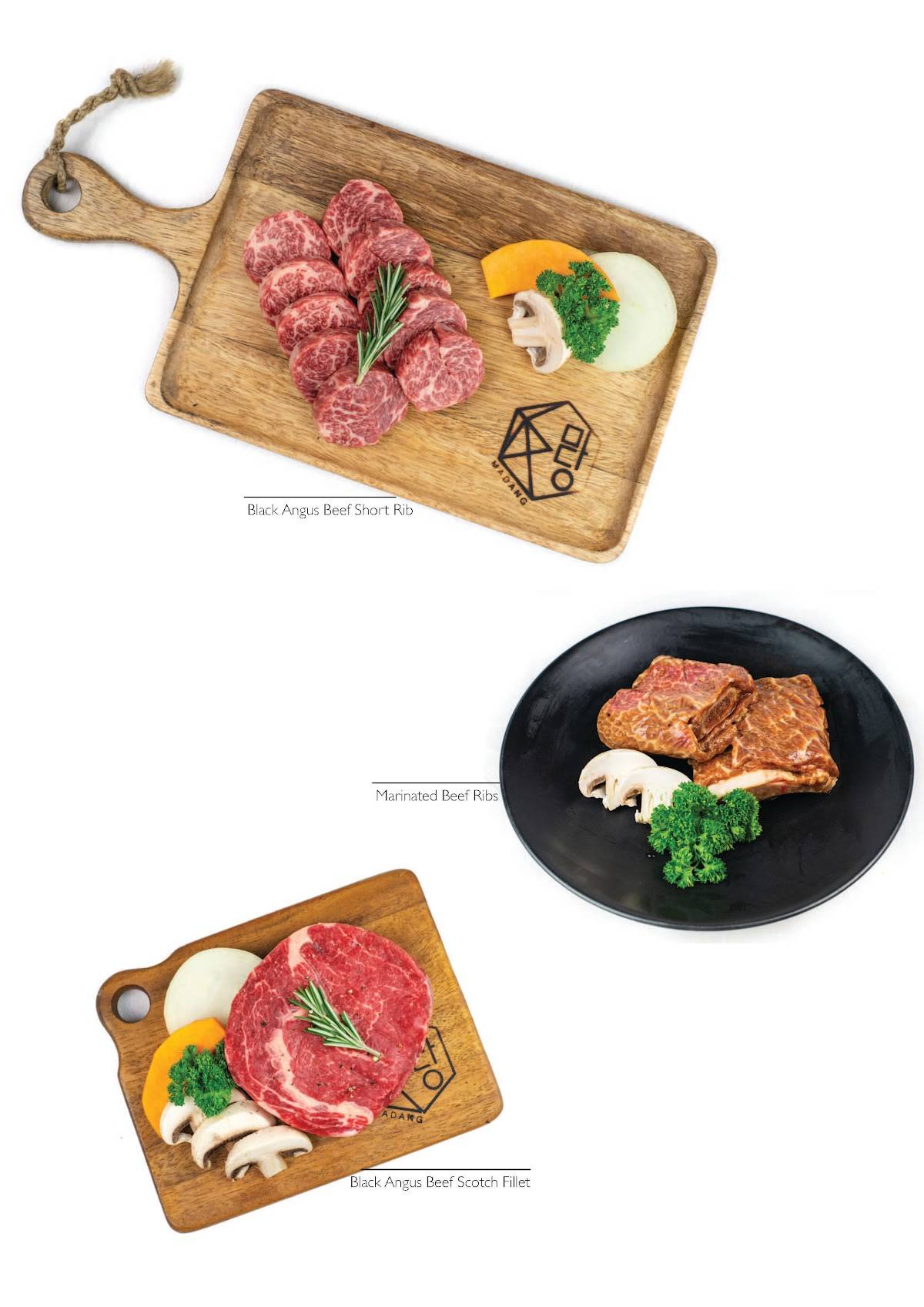 Menu at Madang Korean BBQ, Mitcham