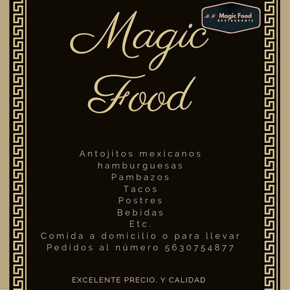 Carta del restaurante Magic food, Toluca del Lerdo