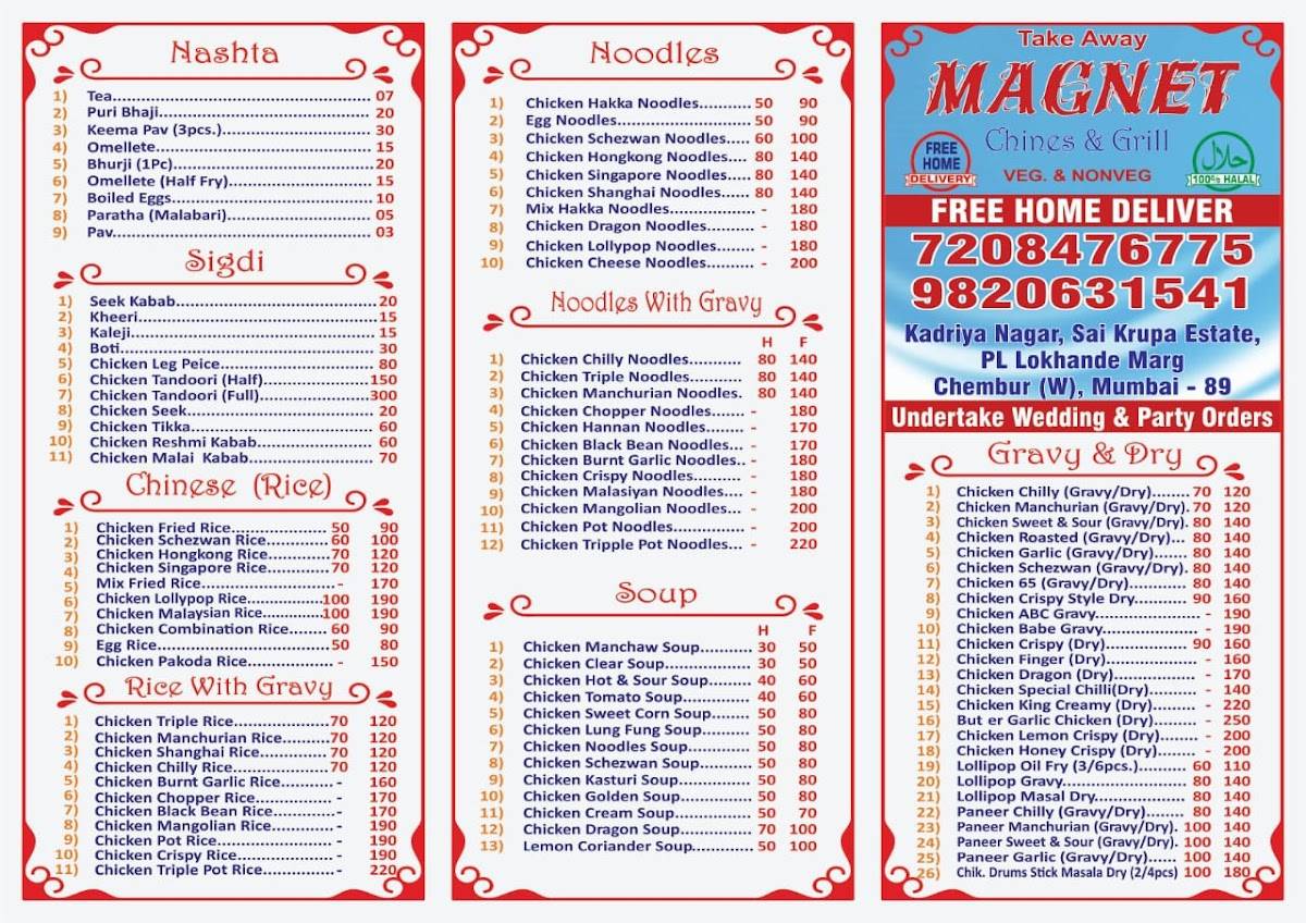 Menu at Magnet Chinese & Grill, Mumbai