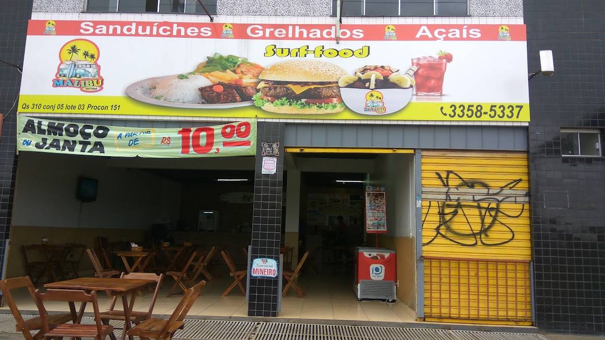 Menu at Malibu Surf-food restaurant, Brasília