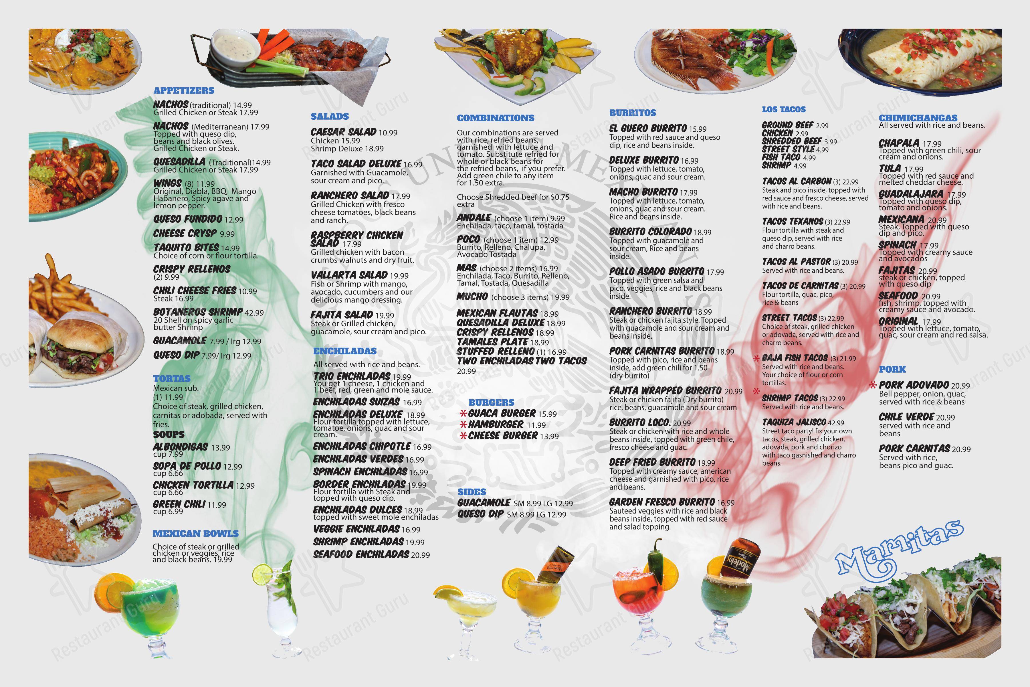 Menu at Mamitas Mexican Restaurant, Colorado Springs, New Center Point