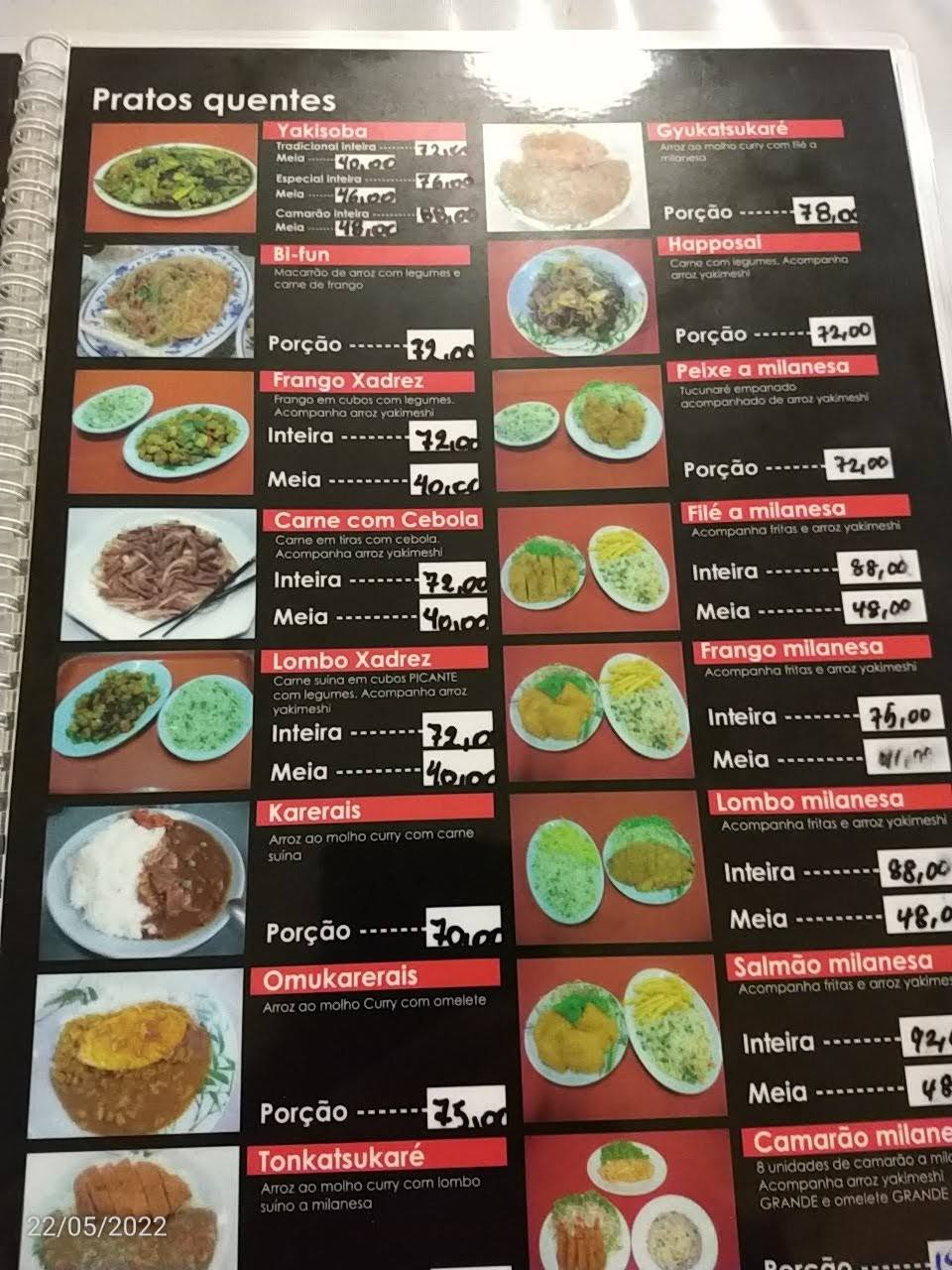 Menu em Toyo Comida Oriental restaurante, Manaus, Avenida Francisco ...