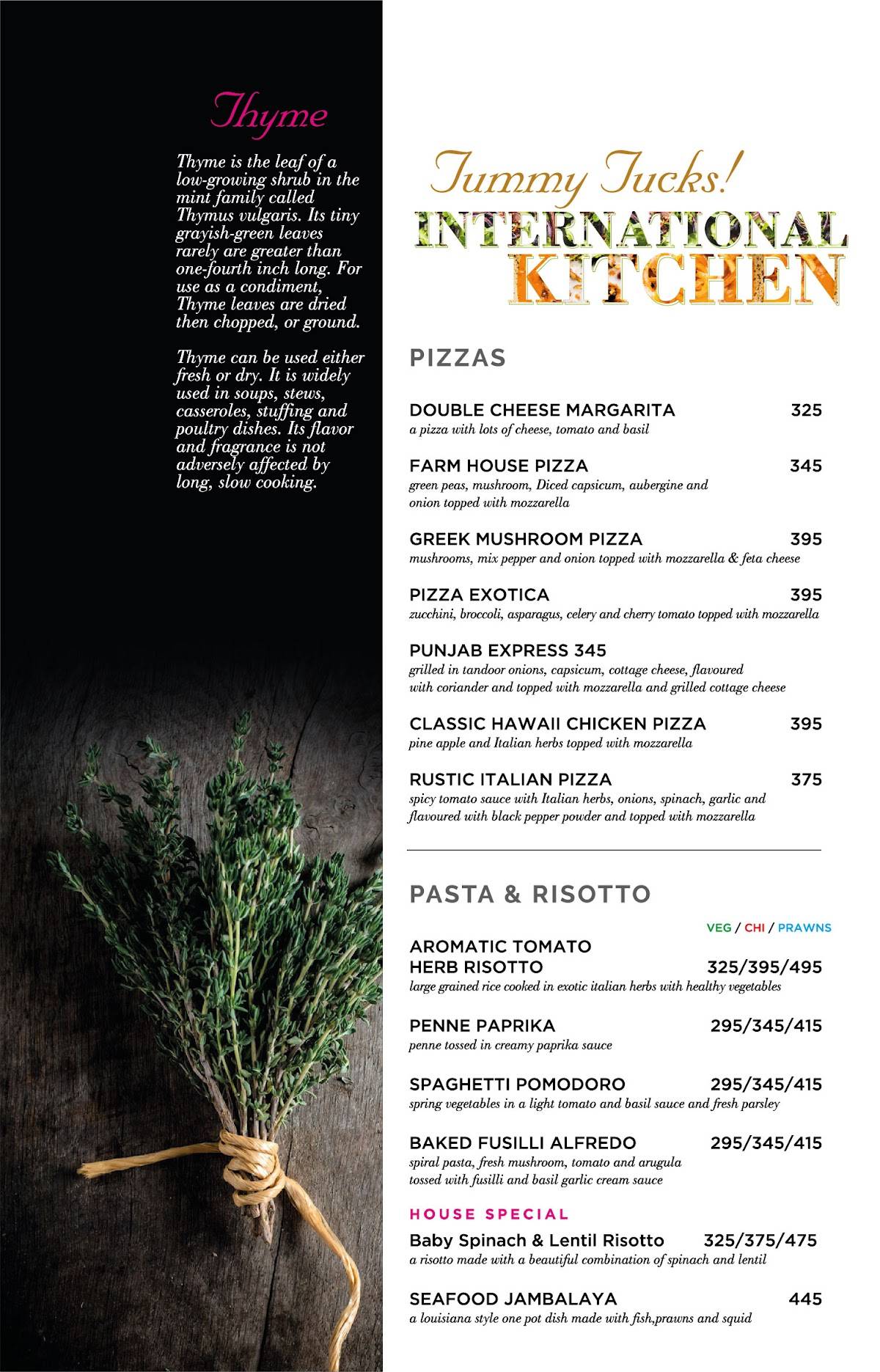 Menu at Urban House, Mangaluru