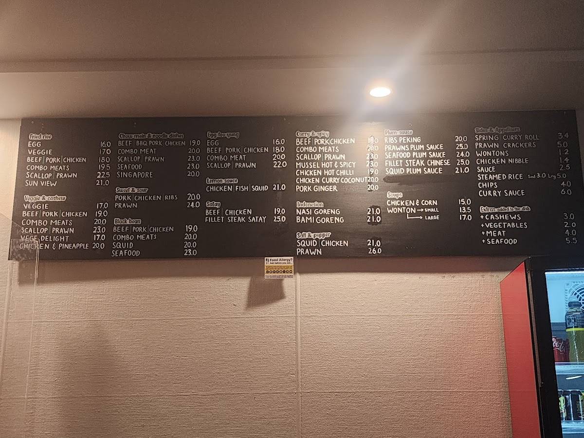Menu at Manly Takeaways & Sun View Chinese restaurant, Whangaparaoa