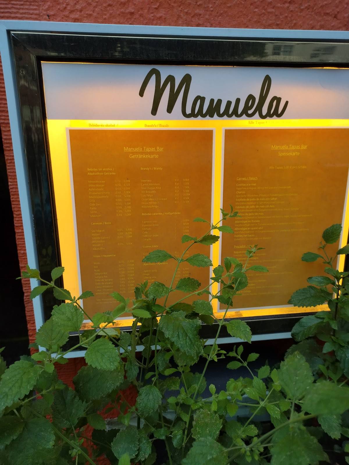 Speisekarte von Manuela Tapas Bar, Köln