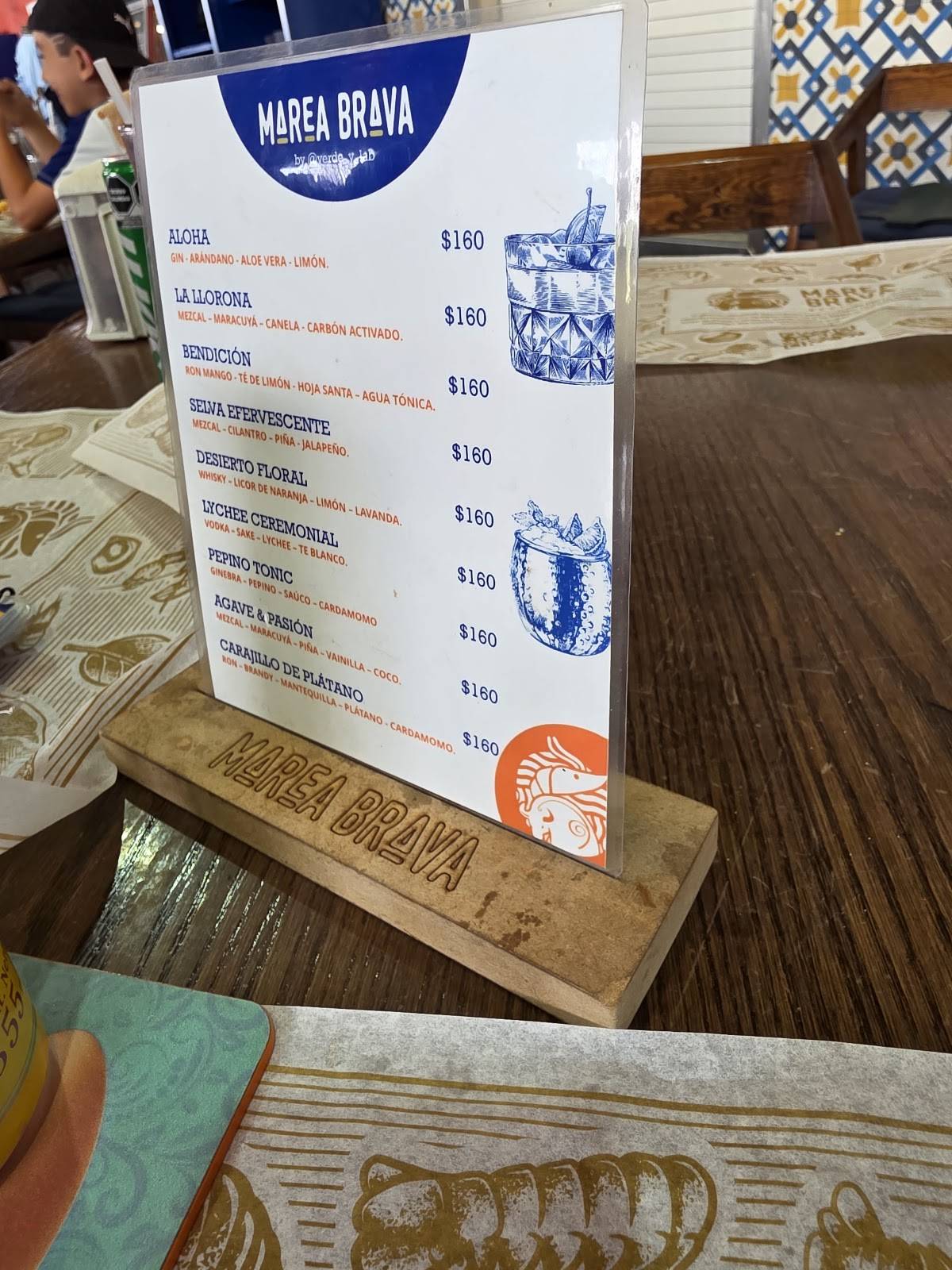 Carta del restaurante Marea Brava, Leon