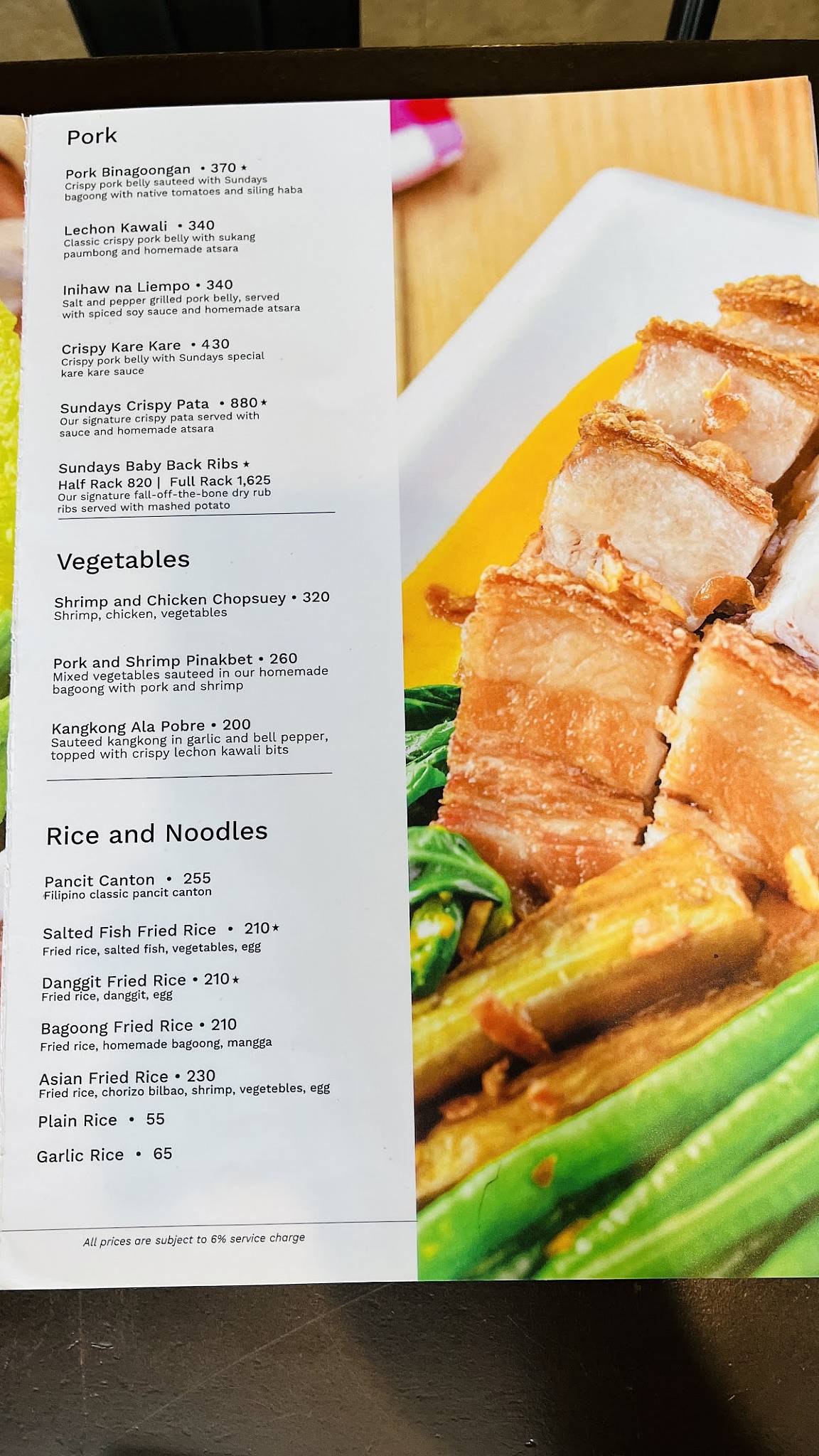 Menu at Sundays Cafe and Restaurant, Marikina