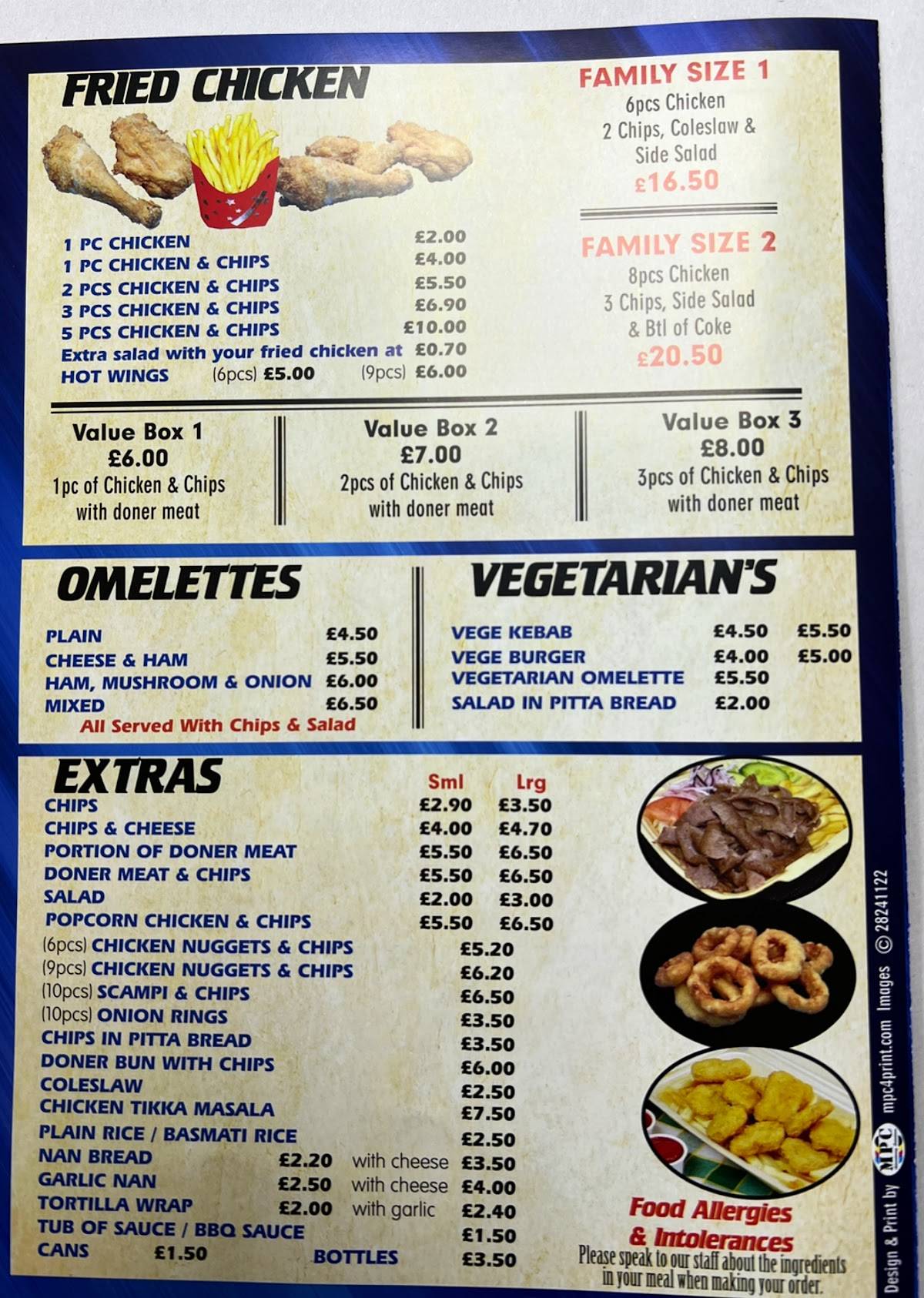 Menu at Marmaris restaurant, Stoke-on-Trent, 477 Chell Heath Rd