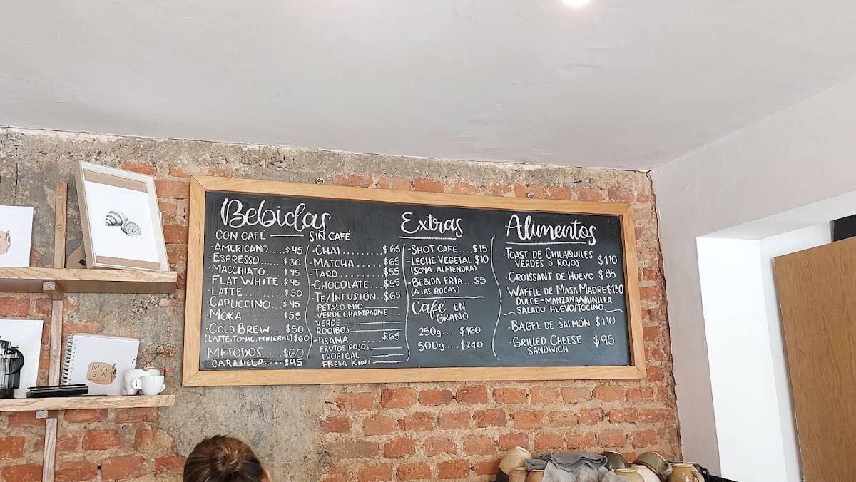 Menu at Masa - Club Panarro, Guadalajara
