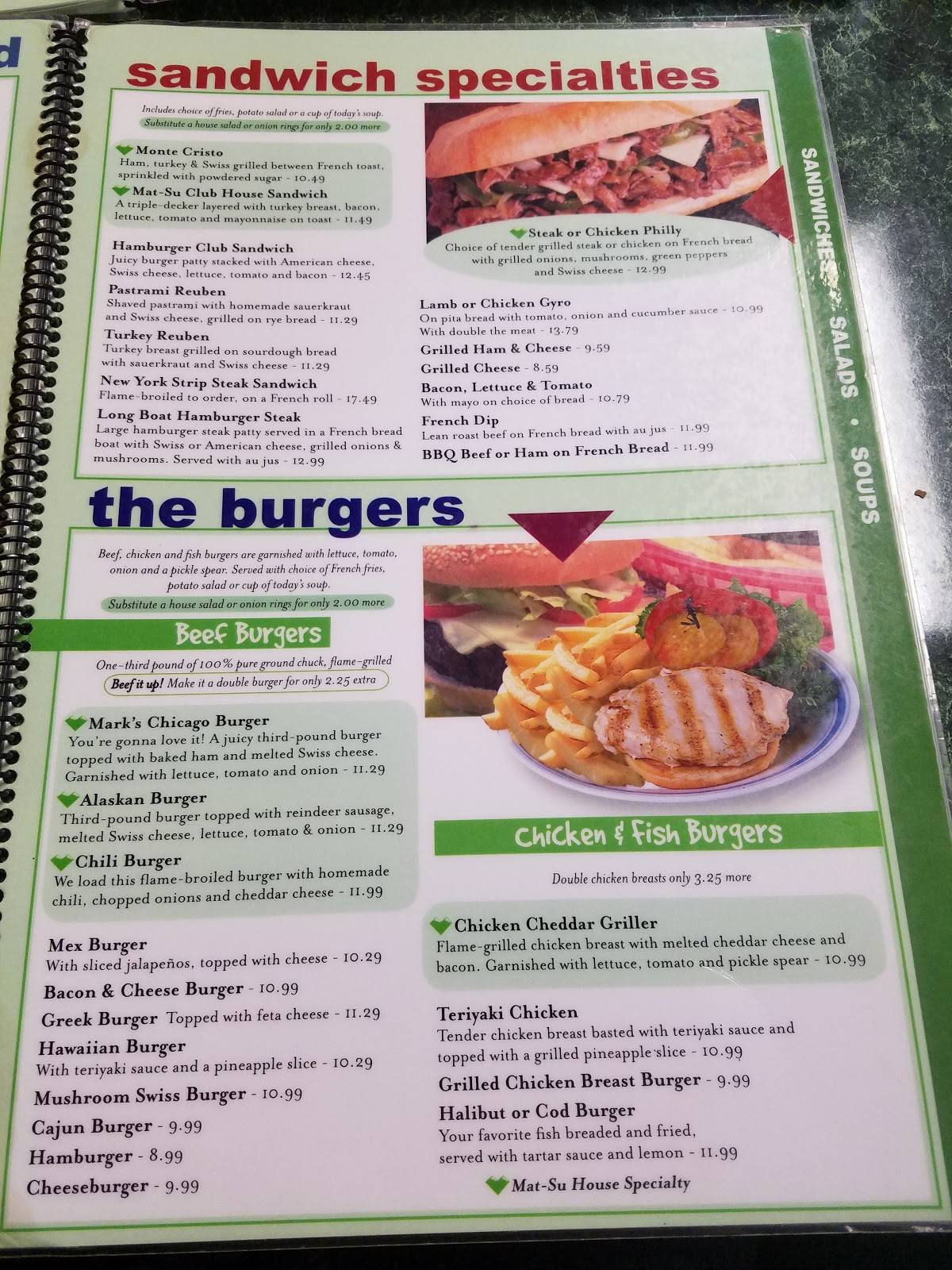 Menu at Mat-Su Family Restaurant LLC, Wasilla