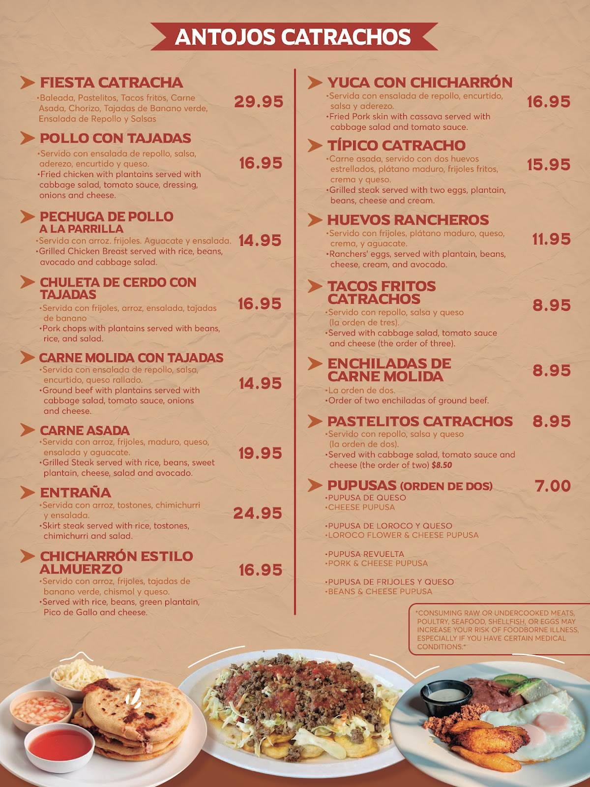 Menu at Maya Restaurant LLC, Statesville