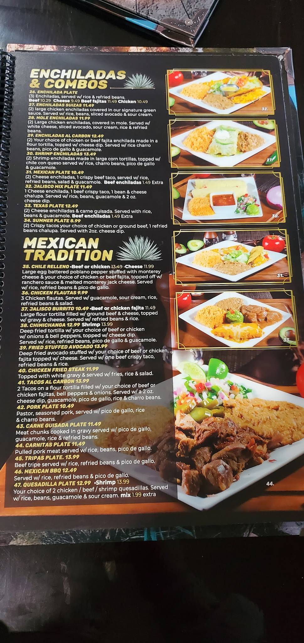 Menu at Mazatlan Mexican Restaurant, Port Lavaca