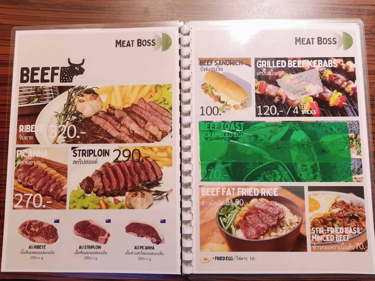Menu at Meat a Boss & MS MO cafe, Lat Sawai