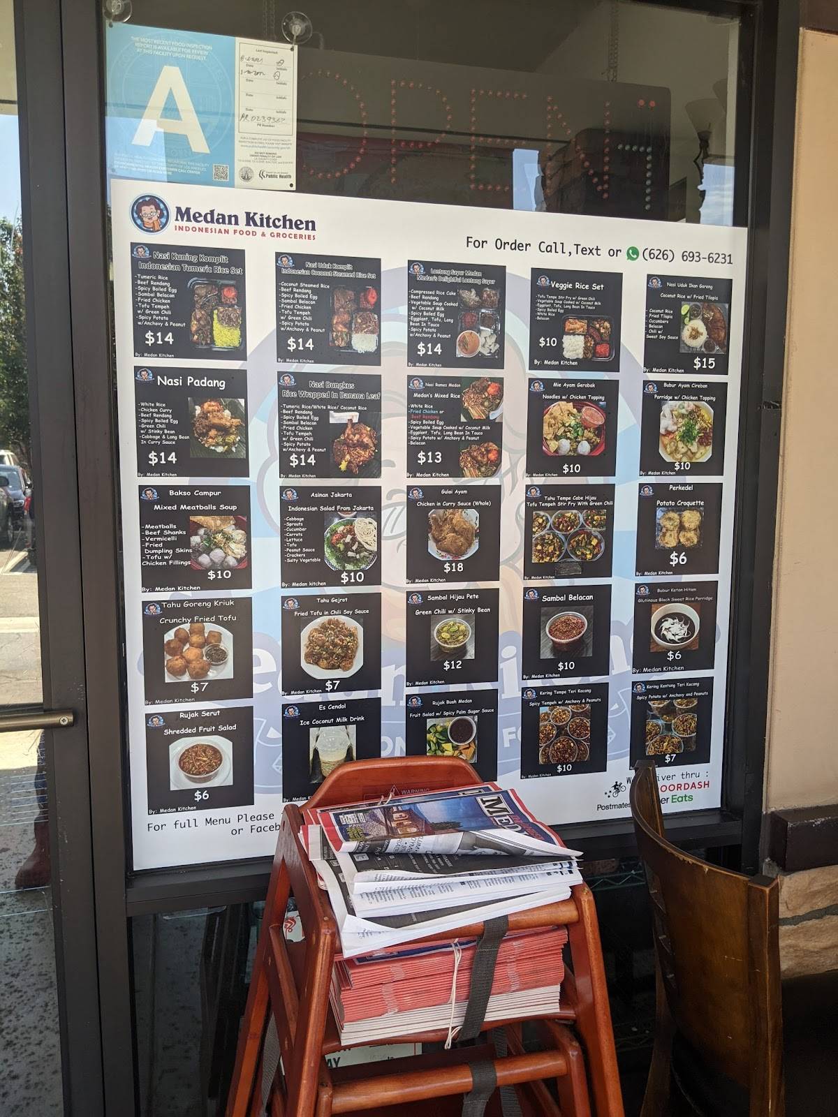 Menu at Medan Kitchen restaurant, Rosemead