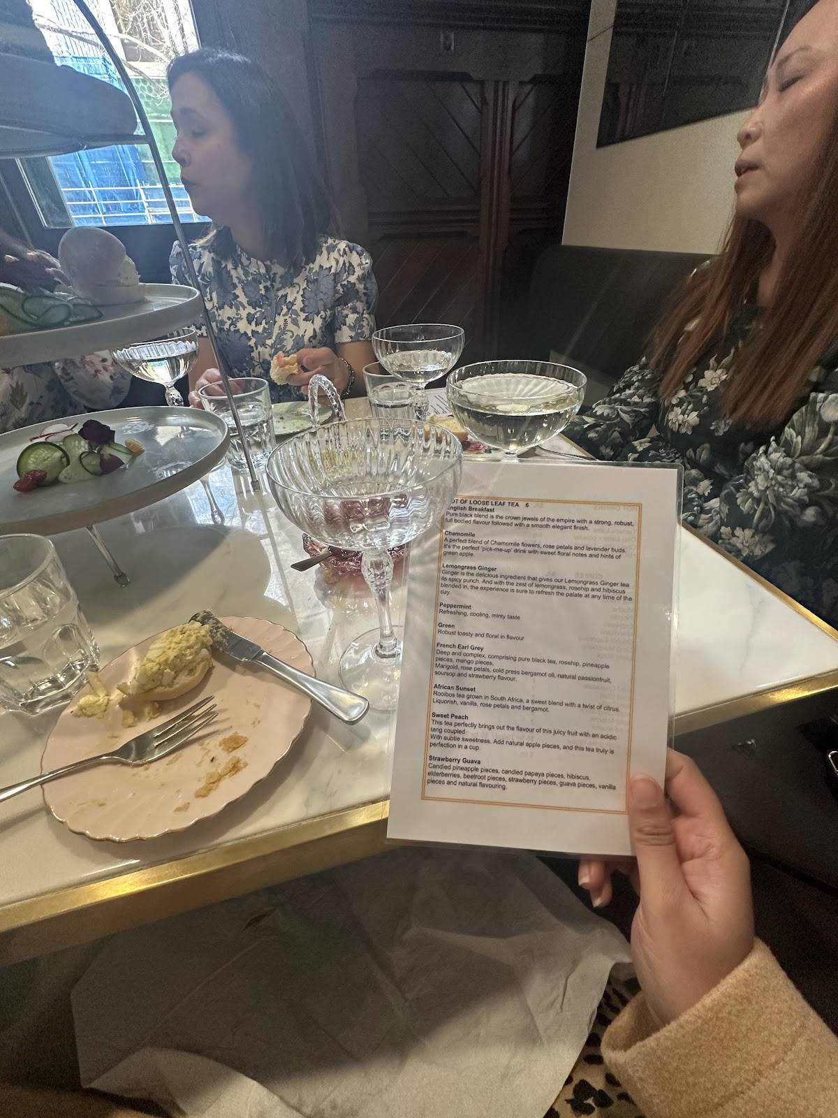 Menu at Collins Coffee House, Melbourne