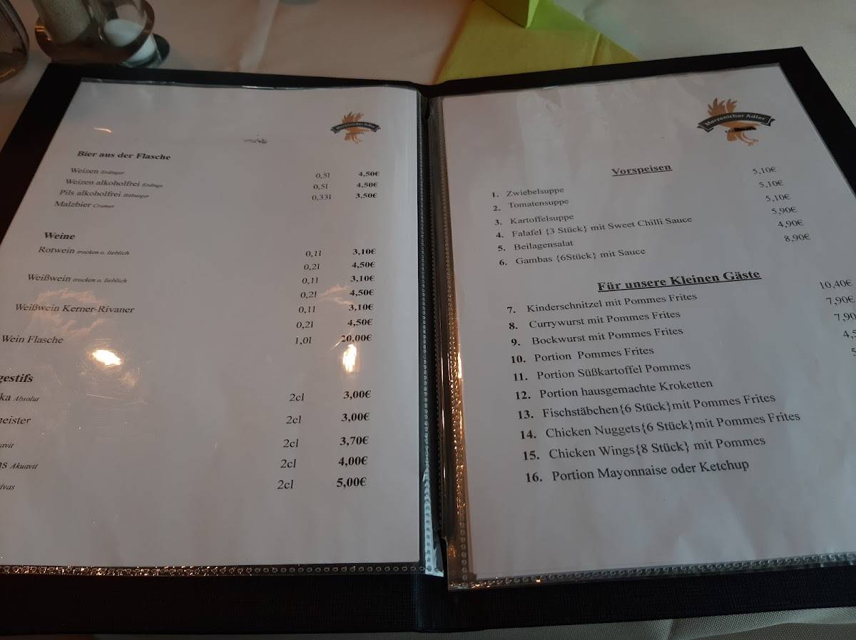 Speisekarte von Merzenicher Adler restaurant, Merzenich