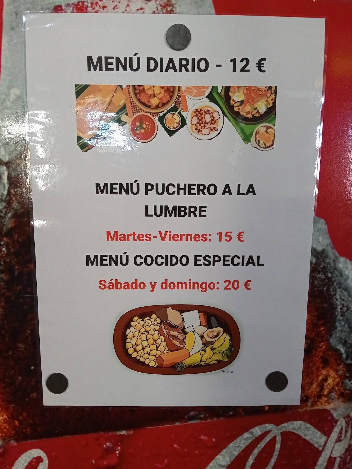 Carta del restaurante MESÓN El Portón, San Martín del Montalbán, C ...