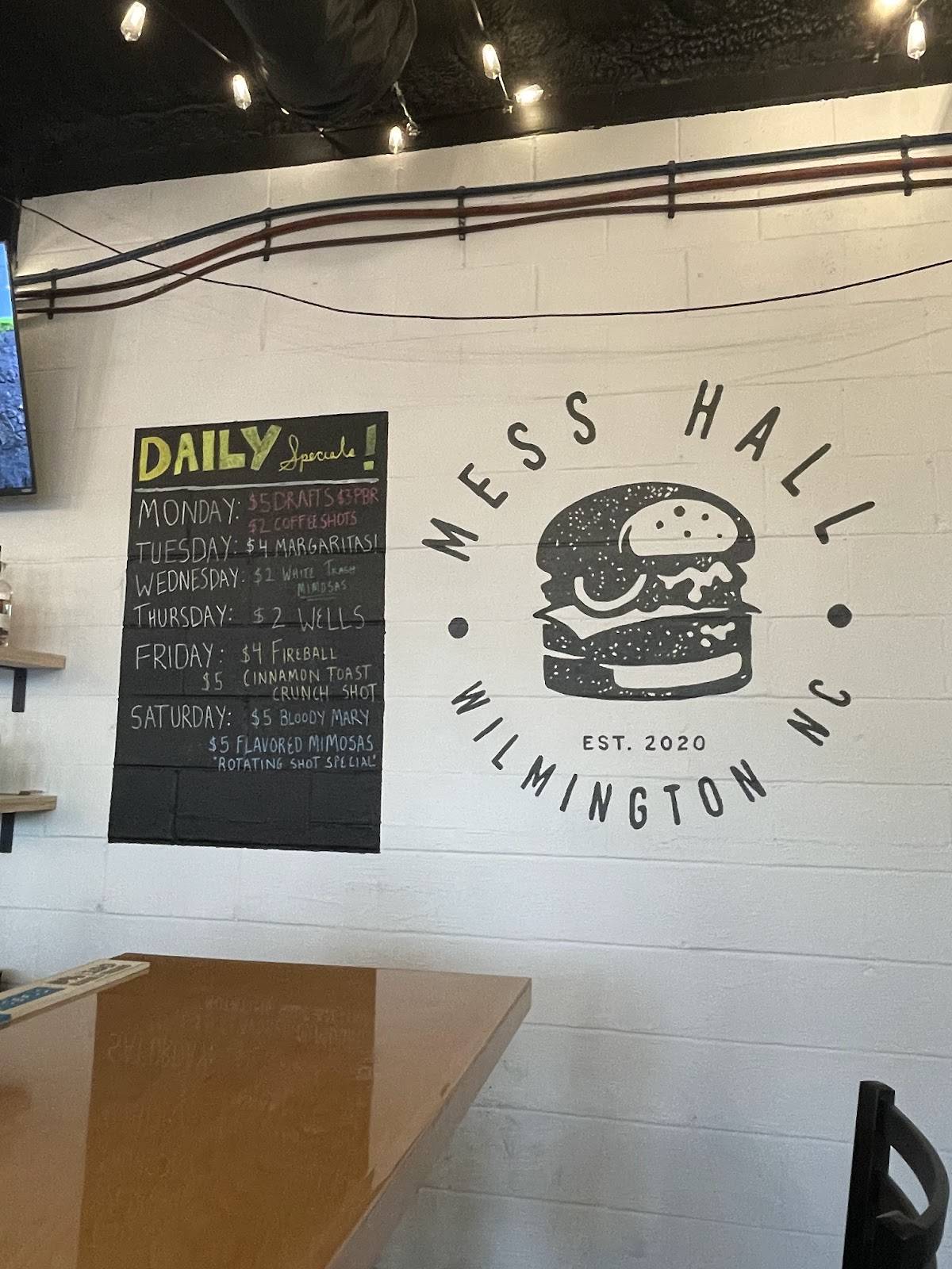Menu at Mess Hall ILM restaurant, Wilmington, Wrightsville Ave