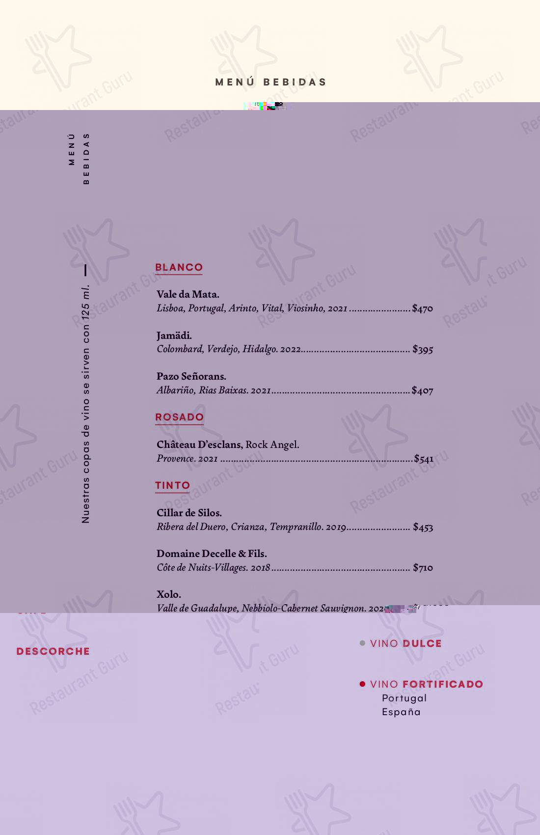 Carta del restaurante Quintonil, Ciudad López Mateos, Newton 55 Col ...