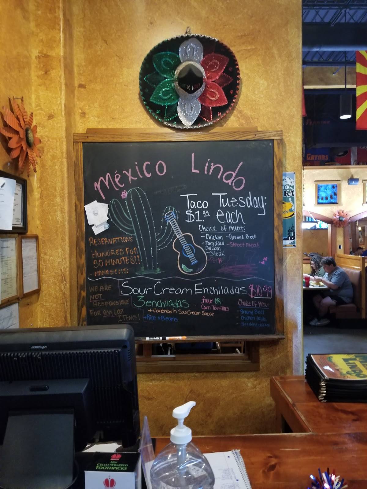 Menu at Mexico Lindo restaurant, Leesville