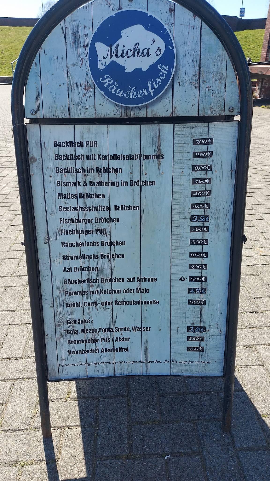Speisekarte von Micha's Räucherfisch restaurant, Butjadingen, Am Hafen 5