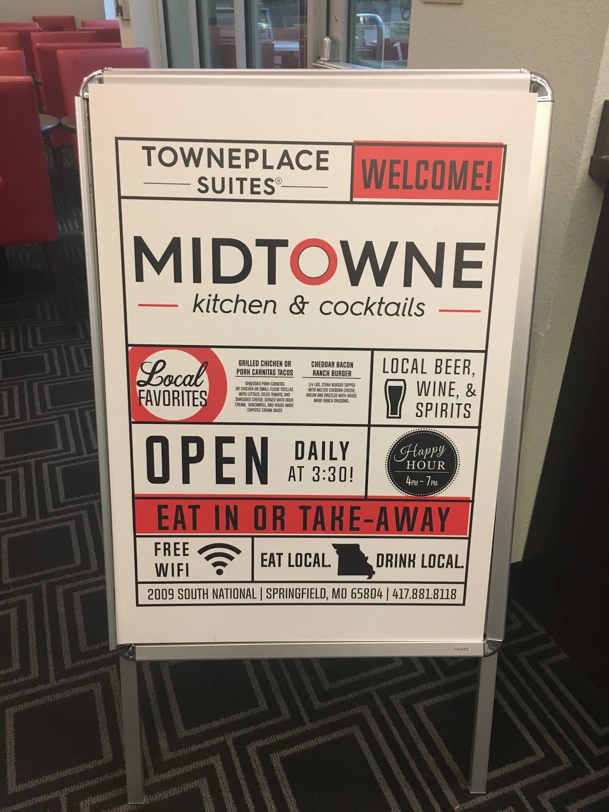 Menu at Midtowne Kitchen & Cocktails pub & bar, Springfield