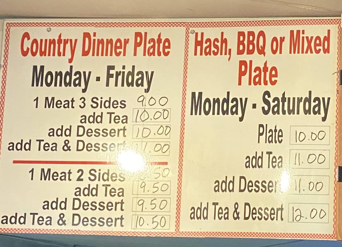 Menu at Midway BBQ, Buffalo