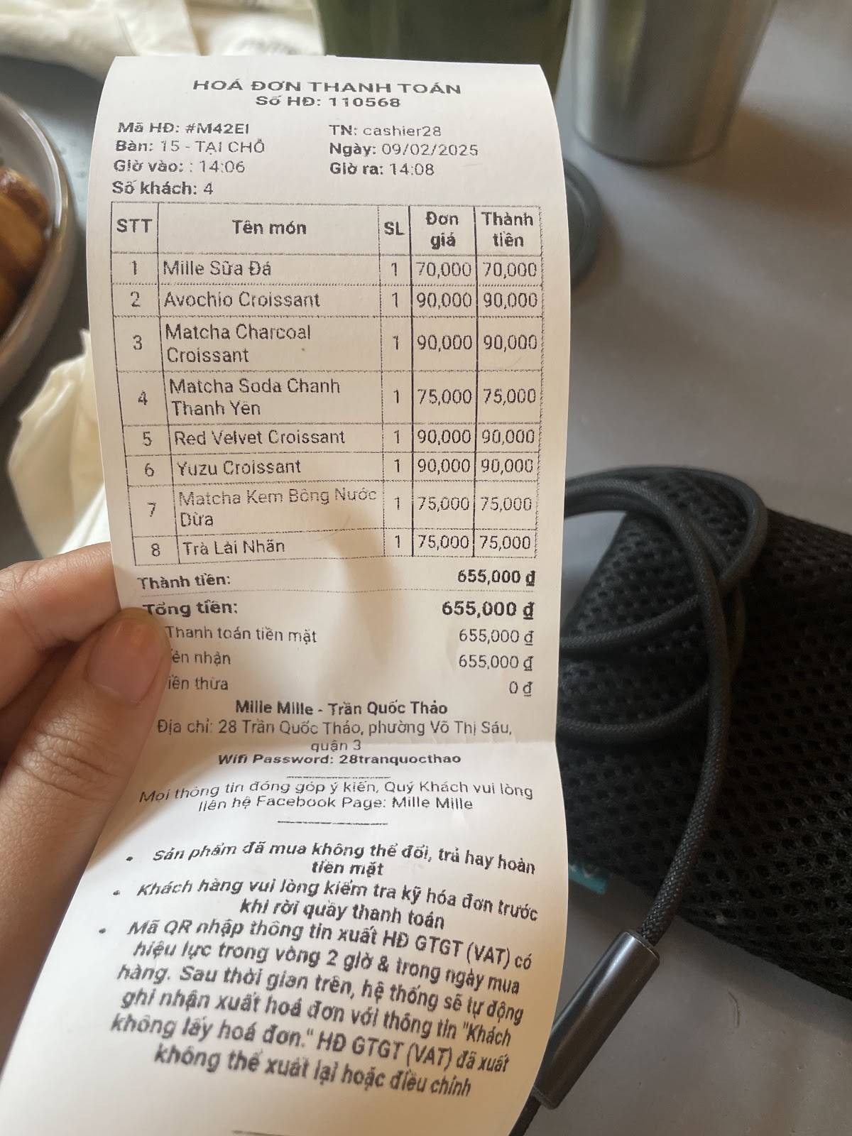 Menu at Mille Mille - Viennoiseries & Patisserie restaurant, Ho Chi ...