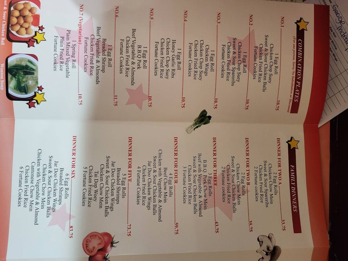 Menu at Ming Star Restaurant Inc, Campbellford