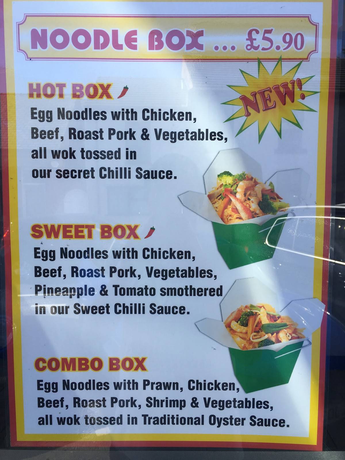 Menu at Ming Yip fast food, Manchester, 36 Roman Rd