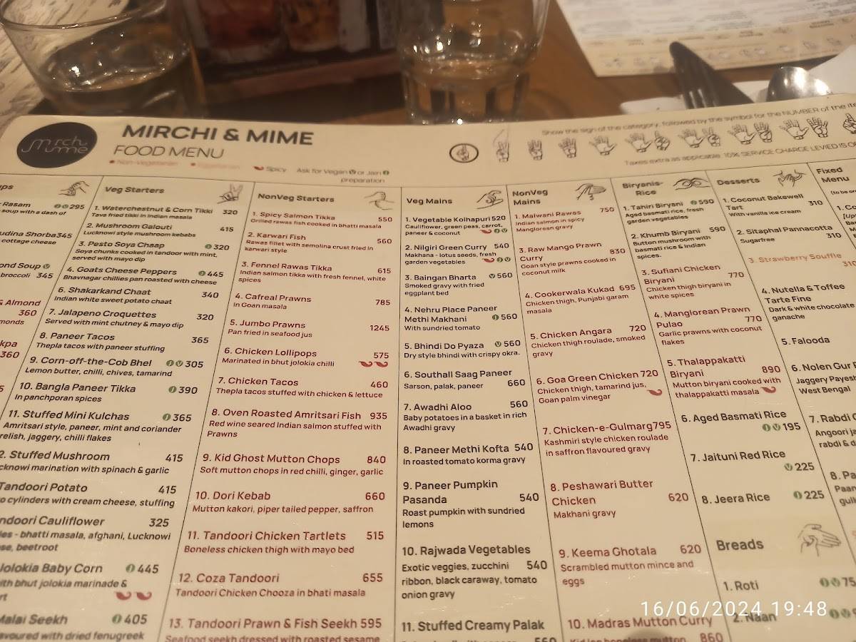 Menu at Mirchi & Mime Thane, Thane