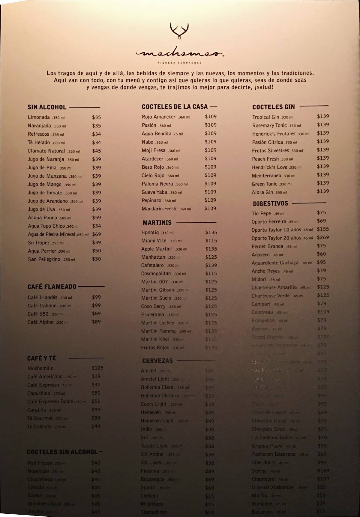 Carta del restaurante Mochomos Monterrey, San Pedro Garza García, Av ...