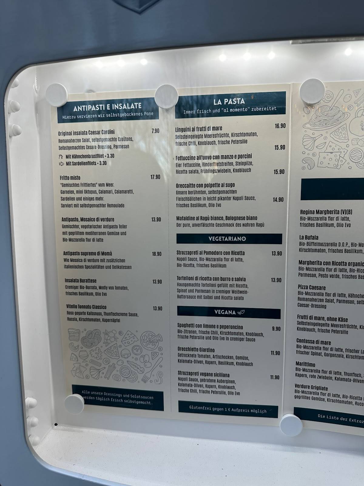 Menu at Momà Ristorante, Pizzeria e Vini, Giessen