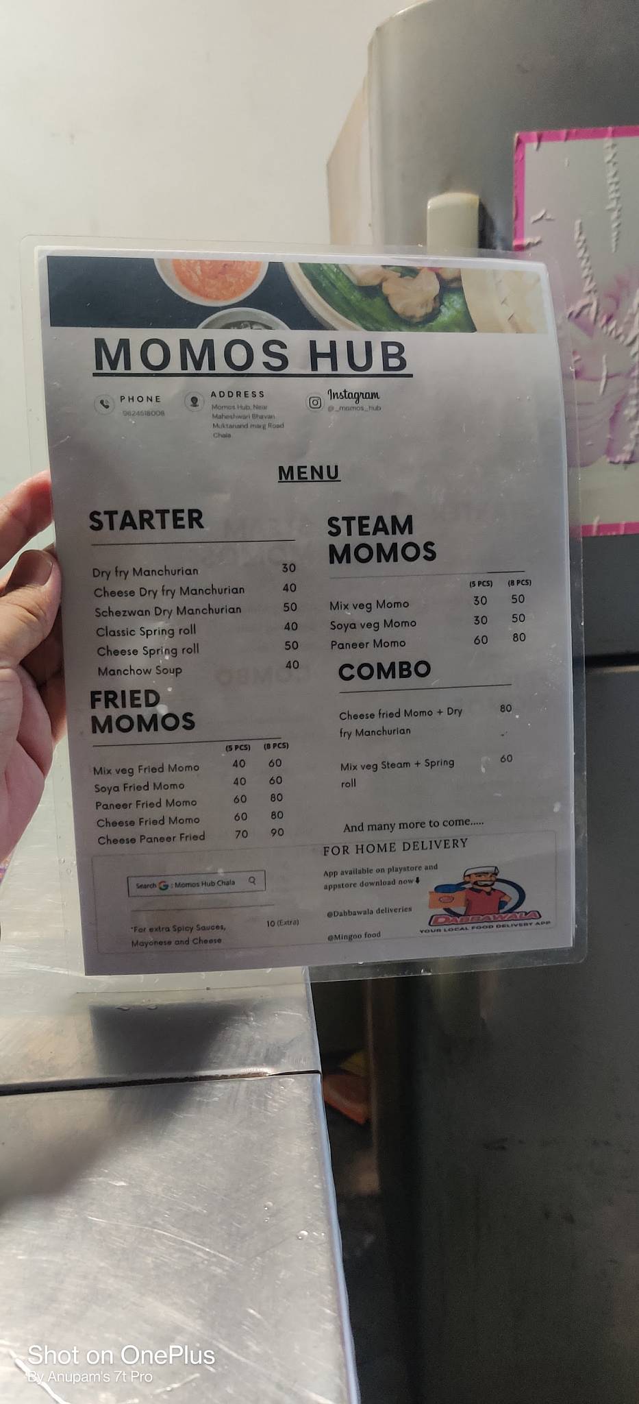 Menu at Momos Hub, Vapi, Momos hub ahead of Shree Jashnath Super store