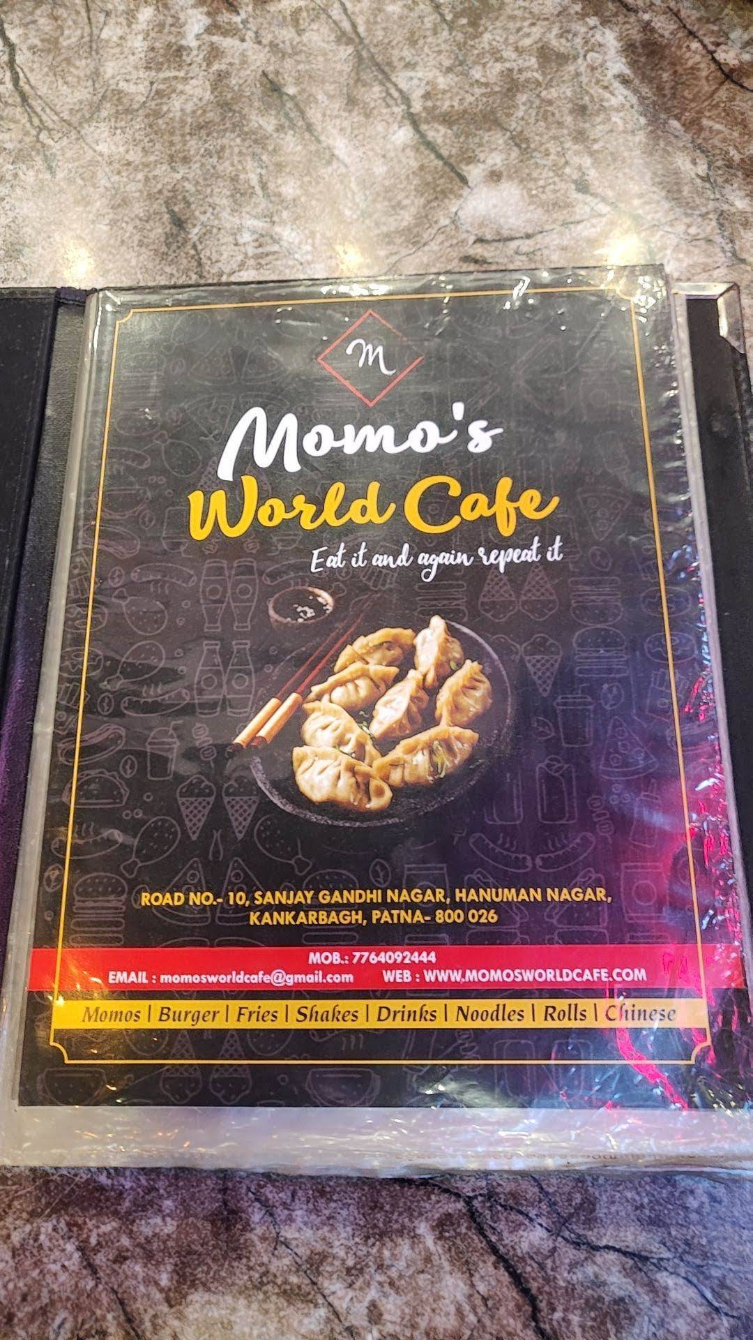 Menu at Momo's World Cafe, Patna