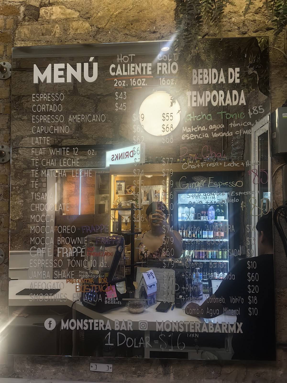 Menu at Monstera The Coffee Bar, Monterrey