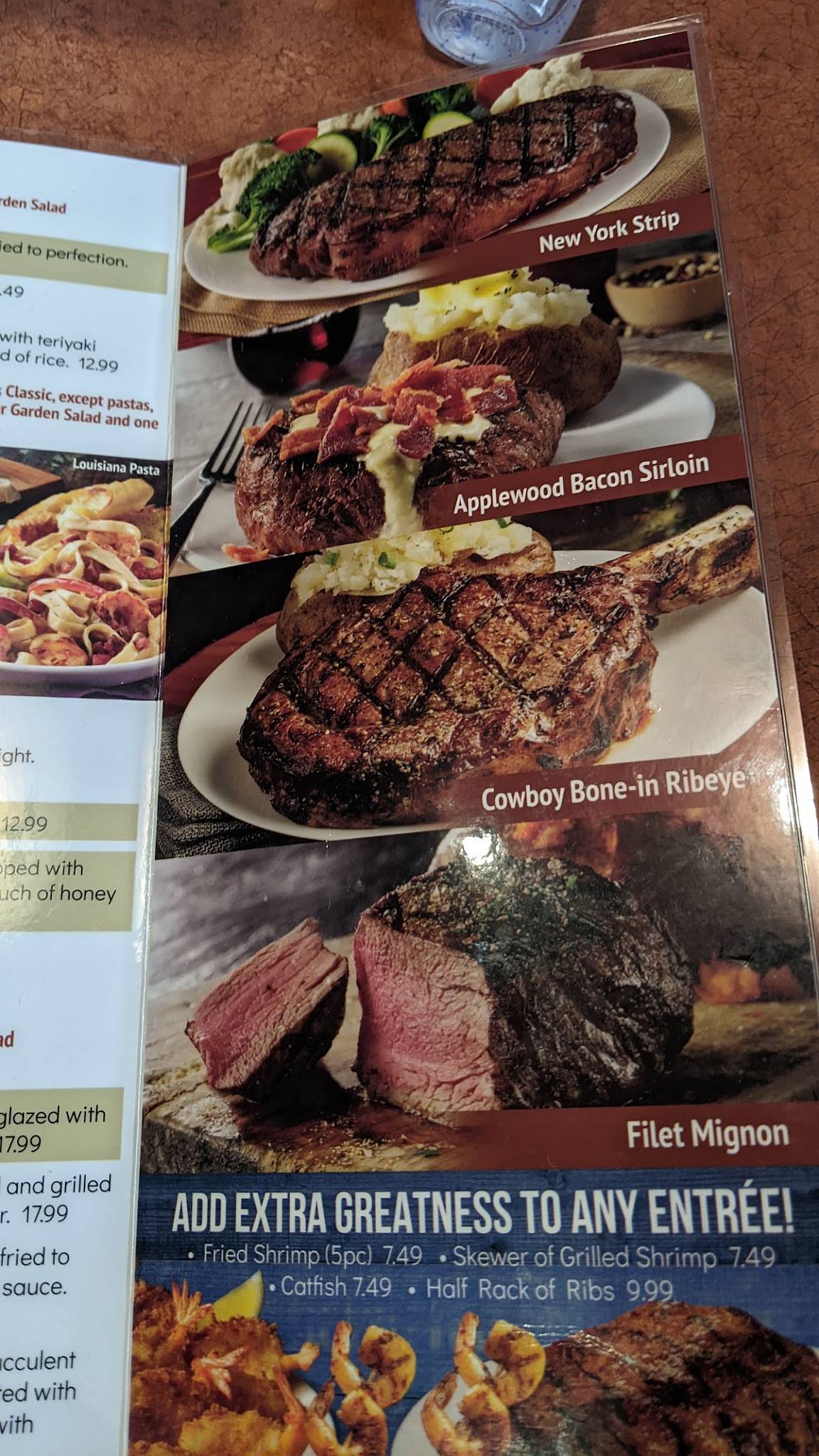 Menu at Montana Mike's Steakhouse, Anderson