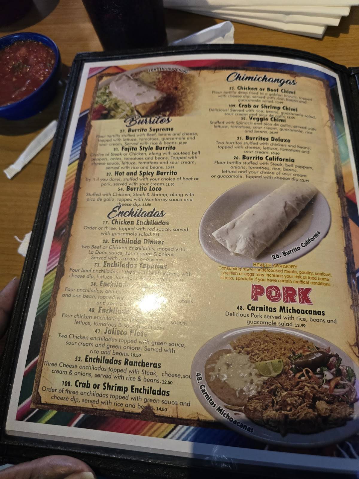 Menu at Monterrey's Mexican Restaurant, Florala