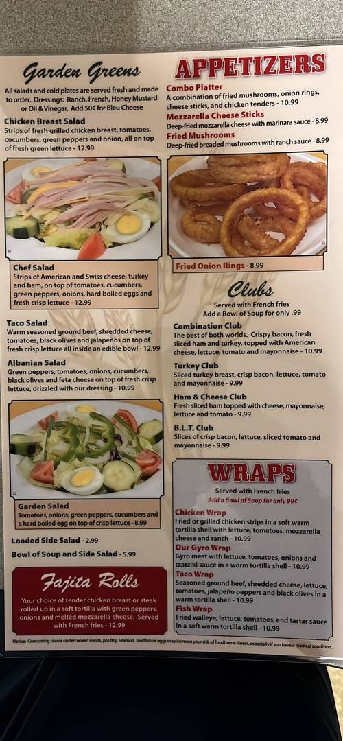 Menu at Harvest Time Family Restaurant, Monticello